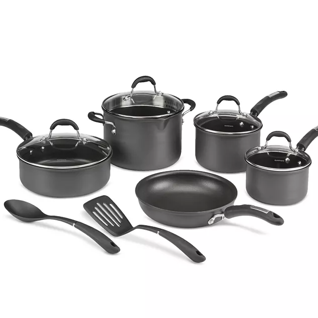 11pc Cuisinart Hard-Anodized Cook Set $56 at Brad's Deals
